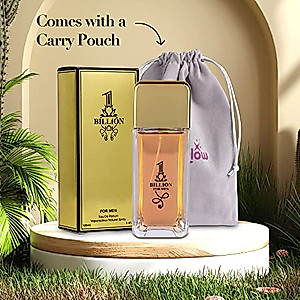 1 Billion- Eau De Toilette Spray Perfume, Fragrance For Men- Daywear, Casual Daily Cologne Set with Deluxe Suede Pouch- 3.4 Oz Bottle- Ideal EDT Beauty Gift for Birthday, Anniversary