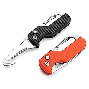 ITOKEY EDC Pocket Folding Knife, 2 Pack Small Keychain Knives, Box Seatbelt Cutter, Rescue EDC Gadget, Key Chains for Women Men Everyday Carry