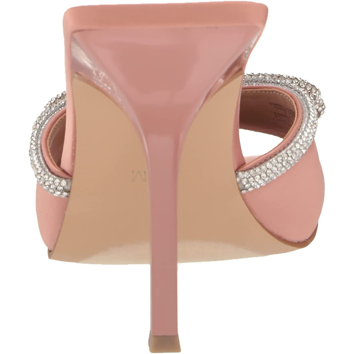 Steve Madden Women's Embellish Heeled Sandal, Blush Satin, 7