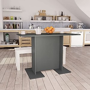 Modern Dining Table,Kitchen Table,Dinner Table Dining Room Home Furniture,Dining Table Gray 43.3"x23.6"x29.5" Engineered Wood
