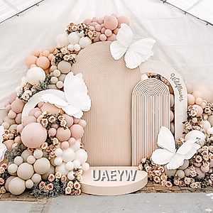 Boho Dusty Pink Balloon Arch Garland Kit 135Pcs Neutral Pink White Sand Ivory Nude Balloons for Girls Baby Shower Birthday Wedding Gender Reveal Party Decorations