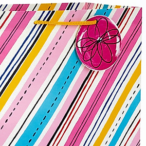 Hallmark Assorted All-Occasion Gift Bags (8 Bags: 4 Medium 9", 4 Large 13")Flowers, Butterfly, Stripes, Solids for Birthdays, Bridal Showers, Mother's Day