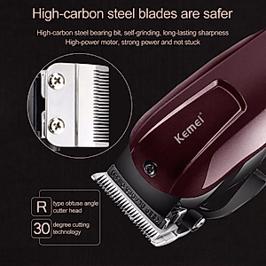 Professional Hair Clippers for Men Rechargeable Barber Set Cordless Professional Hair Clippers For Barbers Trimmer For Family use km-2600