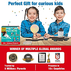 ButterflyEdufields 20+ STEM Projects for kids ages 6 8 10 12 years Boys Girls | Ultimate DIY Science Experiments for kids | Educational Engineering Toys best Birthday gift idea