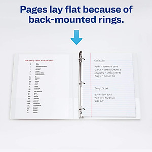 Avery Durable View 3 Ring Binder, 1/2 Inch Slant Rings, 1 White Binder (17002)