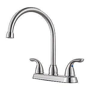Pfister G136-200S Pfirst Series 2-Handle Kitchen Faucet in Stainless Steel, 1.8gpm