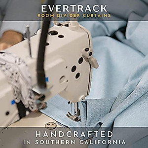 EverTrack Room Divider Curtains - Curtains for Ceiling Mounted Curtain Track to Create a Private Space or Divide a Room - Handcrafted in The USA - Icefall Blue, 120 W x 96 H