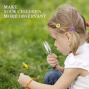 OBTANIM Mini Plastic Handheld Magnifying Glasses Portable Reading Magnifier for Senior and Kids, Hand Lens 5X Magnifier for Home, Indoor and Outdoor Use (20 Pack)