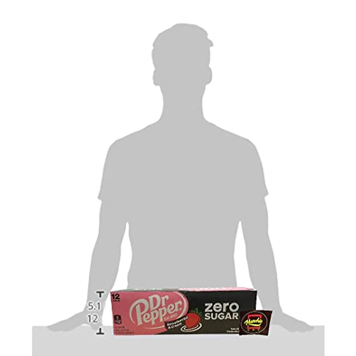 Dr Pepper Strawberry and Cream - Munchie Box Stash (Zero Sugar, Pack of ( 12 ) 12 Oz Cans)