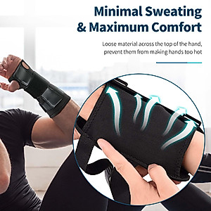 PKSTONE Wrist Splint for Carpal-Tunnel Syndrome, Adjustable Compression Wrist Brace for Right and Left Hand, Pain Relief for Arthritis, Tendonitis, Sprains