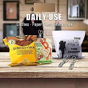 CARDALLTRY Clothes Pins Utility Clips Hooks Clothespin Clothesline Clip for Home Laundry Office Outdoor Indoor Drying Cord Kitchen Tools Fastener (40 Pack)