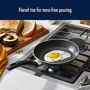 Henckels Everlift 2-Piece Granitium Nonstick Frying Pan Set, 8-inch and 10-inch frying pan, Made in Italy, durable 3-layer granite-hued nonstick coating from recycled materials, Oven safe to 400°F