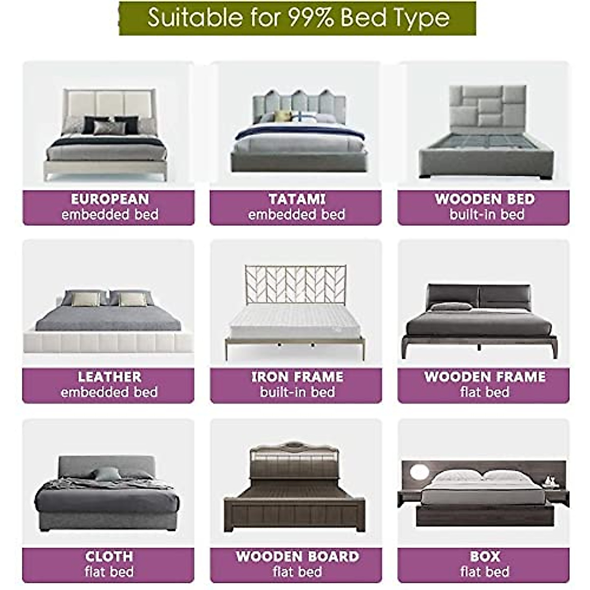 U/D Bed Rails for Toddlers - Extra Long and Tall Specially Designed for Twin, Full, Queen, King (59in(150cm))-1side…