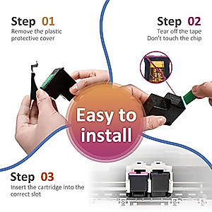 ColoWorld Remanufactured Ink Cartridges Replacement for HP 61XL 61 XL for Envy 4500 4502 5534 5535 DeskJet 2512 3510 2542 2540 2544 3000 3050a 3052a 1055 2548 OfficeJet 4630 4632 Printer ( 2 Color )