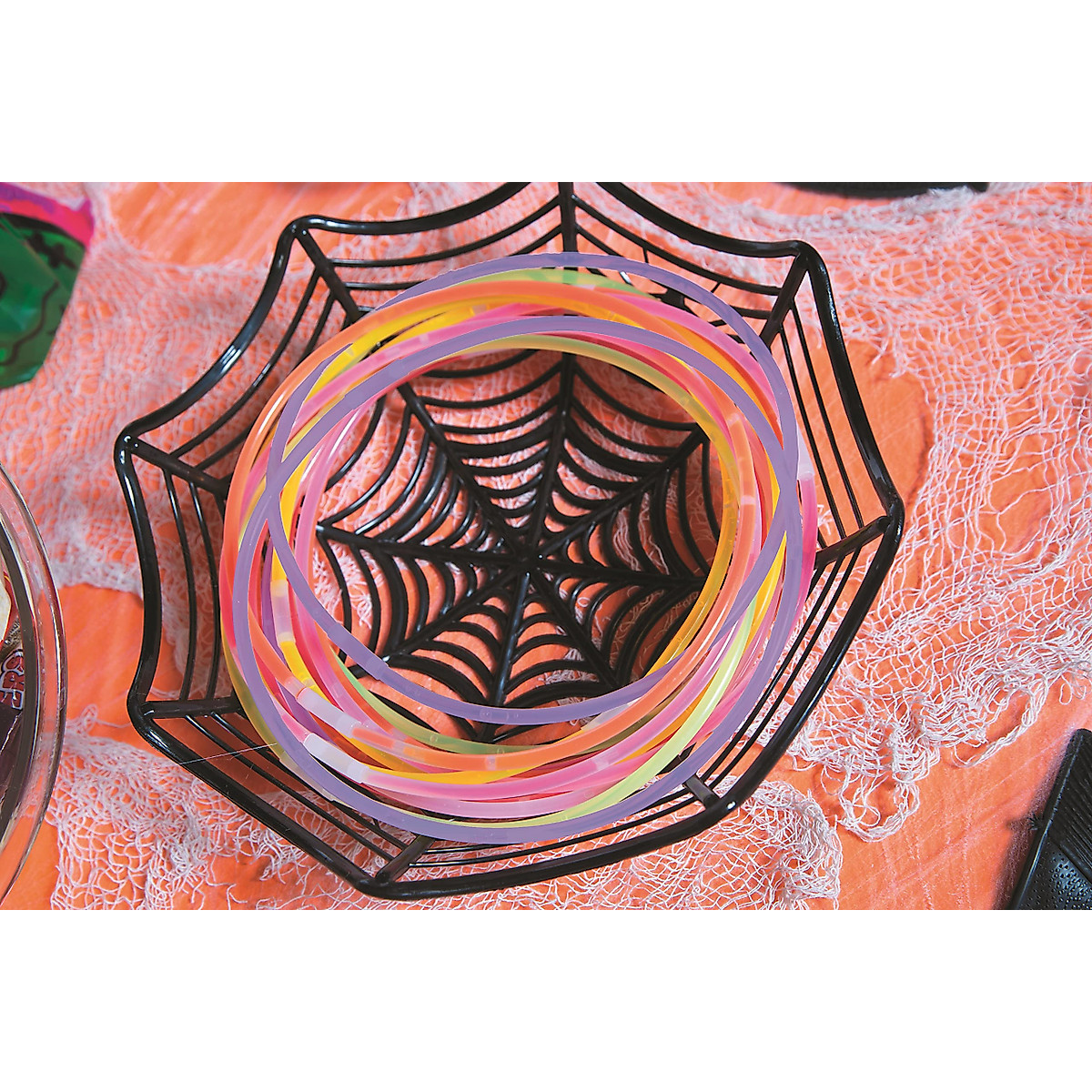 Plastic Spider Web Spiderweb Halloween Candy Bowls - 3 Piece Set