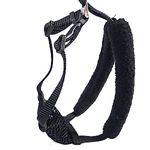 Yuppie Puppy Medium Black Anti Pull Mesh Dog Harness Neck Sizes 10"-16"