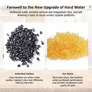 PEKTACO Cat Water Fountain Filters Replacement & Pre-Filter Sponges for 3.2L/108oz Automatic Pet Fountain, Dog Water Dispenser 9 Pack Filters & 9 Pre-Filter Sponges Foam Filters