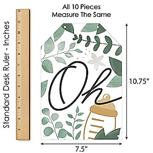 Big Dot of Happiness Boho Botanical Baby - Hanging Vertical Paper Door Banners - Greenery Baby Shower Wall Decoration Kit - Indoor Door Decor