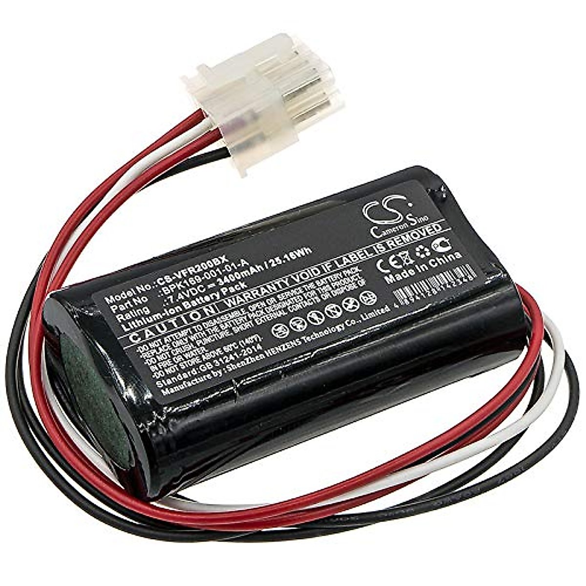 3400mAh Replacement Battery for Verifone Ruby 2, Verifone Ruby CI, Verifone PCA169-404-01-A, Verifone PCA169-001-01