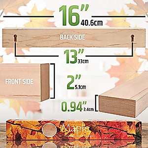 Premium 16 Inch Maple Wood Magnetic Knife Holder – Professional Wooden Magnetic Knife Strip - Space-Saving Knife Rack/Knife Bar With Powerful Magnetic Pull Force (Upgraded Version)