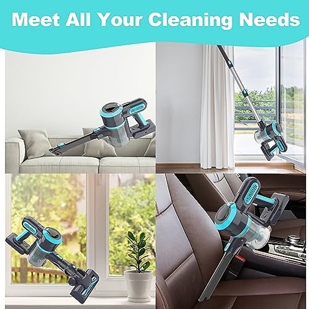 14000+ Positive 5.0 Rev ie ws Cordless Vacuum, 210W Vacuum Cleaner 25KPA Powerful Suction with 2200mAh Powerful Lithium Batteries, Up to 35 Mins Runtime Handheld Vacuum Cleaner for Hard Floor