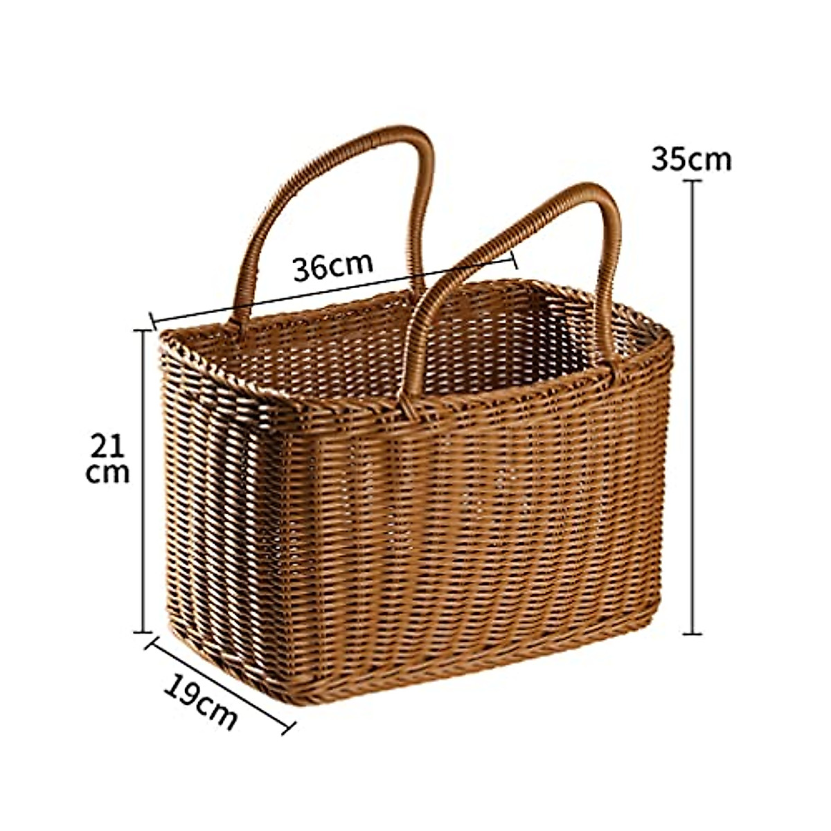 ARTIBETTER African Market Basket Large Oval Woven Straw Basket with Handle Grocery Bag Shopping Bag
