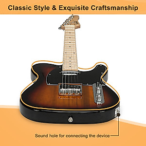 GLARRY 39" GLP Electric Guitar Solid Body Full Size Kit for Beginner, Humbucker Pickups, 3-Ways Switch with Bag, Strap, Cable, Plectrum, Pick (Black)