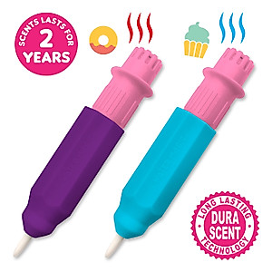 Water Magic (2Pack - Cupcake and Donut) - Patented Gourmet Scented Reusable Water Reveal Activity Pads - No Mess, All Fun by Scentco