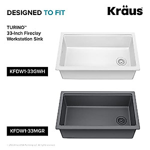 KRAUS Stainless Steel Bottom Grid (29 3/8 in. x 14 3/8 in.) for 33 in. Turino Workstation Drop-In/Undermount Fireclay Kitchen Sink KFDW1-33GWH and KFDW1-33MGR, KBG-FC3015