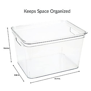 Simplify Large, Super Clear Lidded Storage Bin