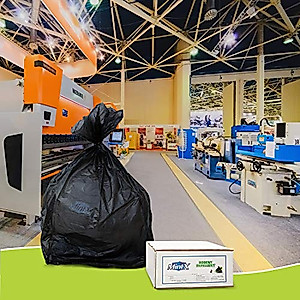 Mint-X - MX4048HD B16 Rodent Repellent Trash Bag, 0.630 Mil, Hi-Density, Star Seal, 48" Height x 40" Length, 45 Gallon, Black (Pack of 250)