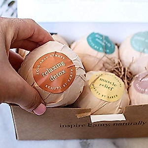 Bath Bomb Gift Set - USA Made with Organic & Natural Relaxing Ingredients with Aromatherapy Salt & Oils, Bath Bombs for Women, Men & Kids
