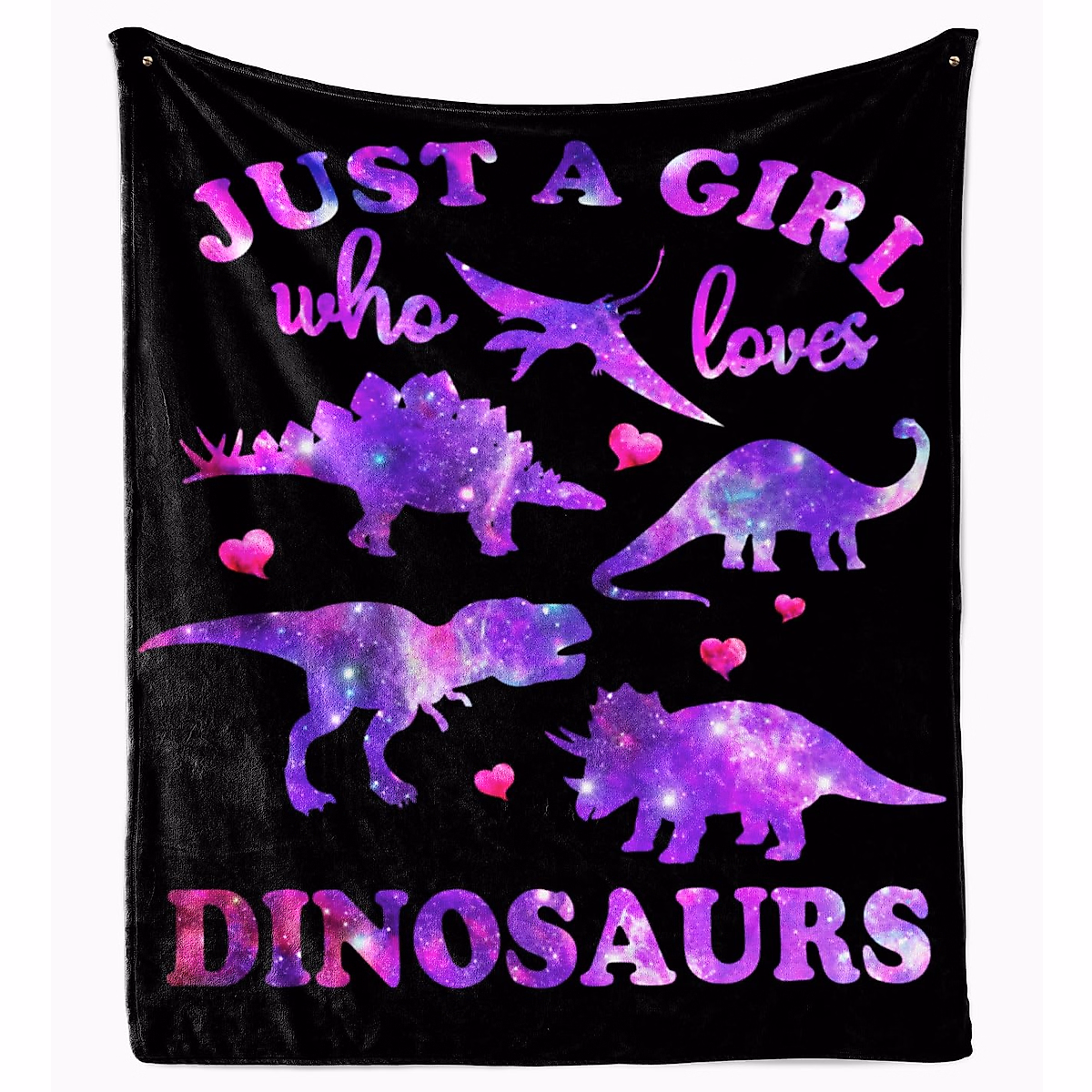 ORCYSR Dinosaur Blanket for Girls Just a Girl Who Loves Dino Soft Throw Blanket Warm Flannel Blanket Unique Birthday Toys Gifts Room Decor Blankets for Toddler Teen Girls(Dinosaur,40×50)