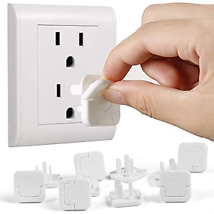 55 Pack Outlet Plug Covers Baby Proofing Plug Protector Electrical Safety Outlet Covers (3-Prong White)