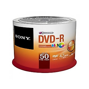 Sony 50DMR47PP 50 Pack Ink-Jet Printable DVD-R Bulk Spindle