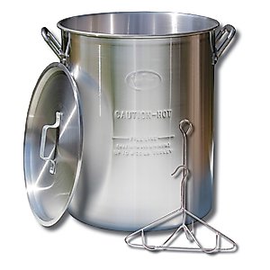 King Kooker 30PK 30-Quart Aluminum Turkey Pot with Lid, Lifting Rack and Hook