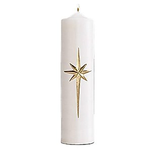 CB Church Supply Pillar Style Boxed 3 x 12-Inch Christ Candle by Will & Baumer, 1-Count, Bright Morning Star