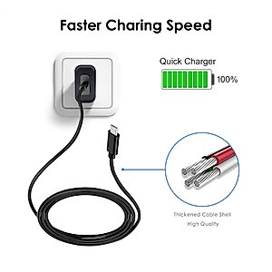 Charger for Samsung Smart tv Remote Control USB-C Omnipod 5 Omni pod 5 Charging Cable Cord for Samsung Frame tv Remote, SolarCell Remote, TOZO T12 NC9 T10 T9 NC7 NC2 G1 A1 A2 Mini A3 X1 T12 Earbuds