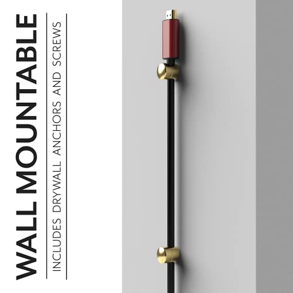 ICONIT Cable Anchors for Desk Organization Gold | Premium Aluminum Cord Organizers | Charger + Cable Management Clips for Home & Office | Stylish, Sturdy, & Functional | (3 Pack)