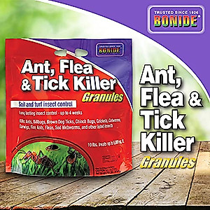 Bonide Ant, Flea & Tick Killer Granules, 10 lbs. Ready-to-Use Pellets for Long Lasting Bug Control in Lawn and Garden