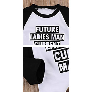 BOUTIKOME 2PCS Baby Boys Clothes Letter T-Shirt Cool Tops+Camouflage Pants Outfit Set Letter Toddler Long Sleeve (Camouflage, 4-5 T (Size:120))