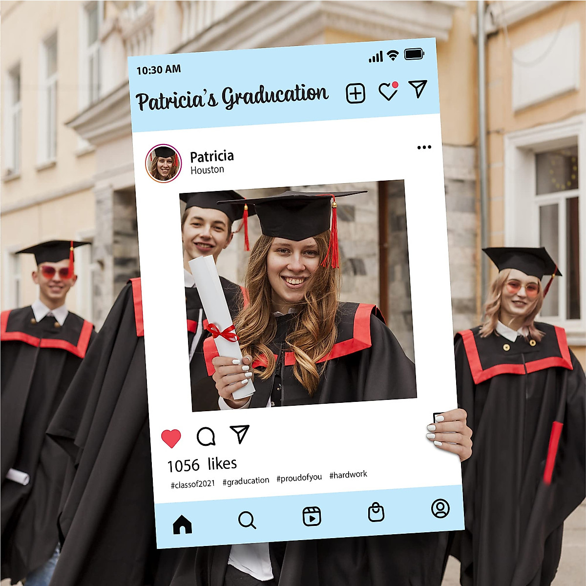 Personalized Instagram Selfie Frame, Graduations Parties, Wedding, Custom Selfie Frame, Photo Booth Prop Weddings, VP2133