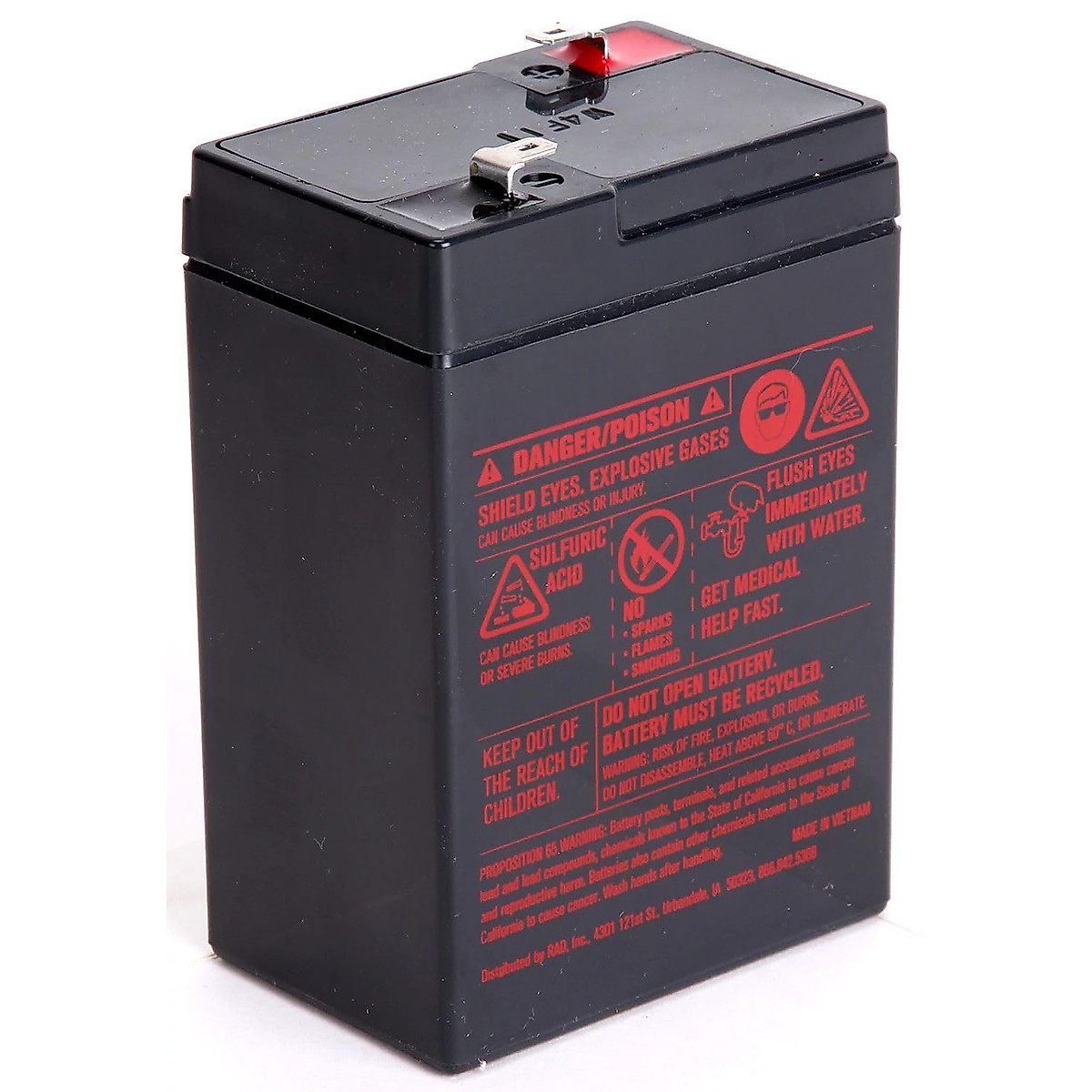 Interstate Batteries 6V 4Ah Fire & Security Battery (F1 Terminal) SLA AGM VRLA Power Patrol Rechargeable Replacement for Fire Alarms, Security Systems, General (FAS0905)