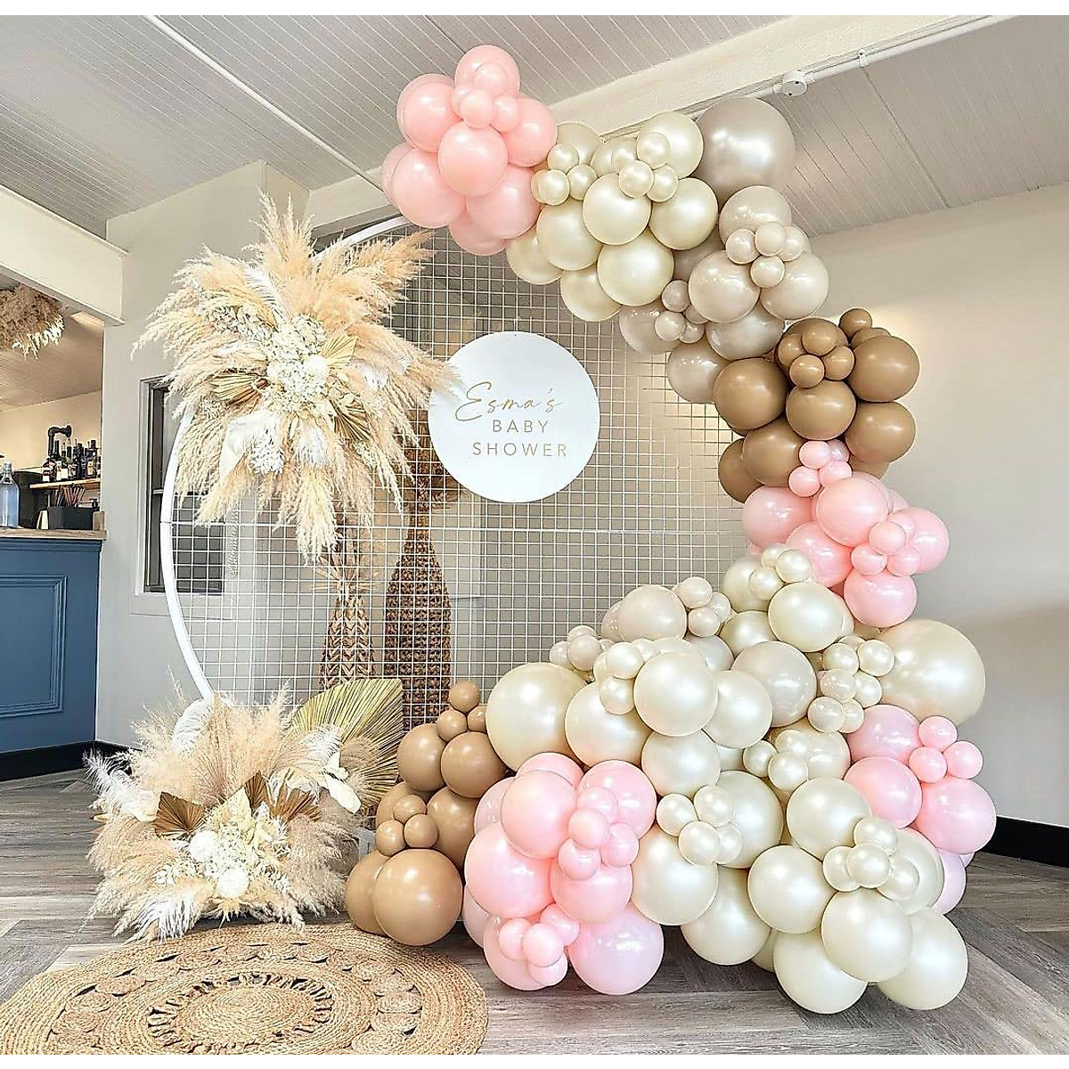 Pearl White Balloons Double Stuffed Sand White Ivory Balloons Different Sizes 18/12/5in White Pastel Cream Balloons Neutral Balloon Arch Kit For Birthdays Wedding Bridal Baby Shower Party Decorations.