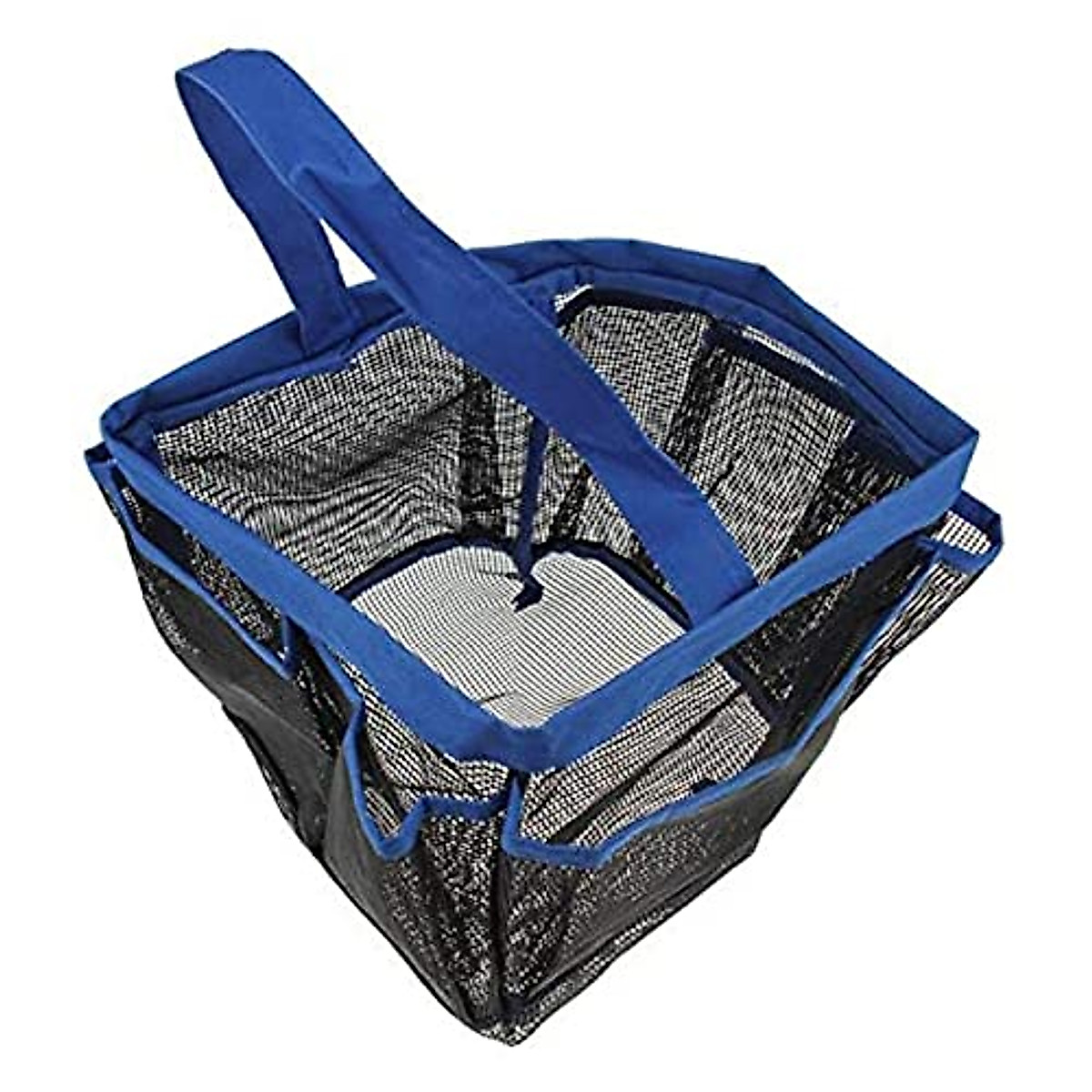 Kuchung Mesh Shower Caddy Basket for College Dorm Room Essentials Hanging Portable Tote Bag Toiletry for Bathroom Accessories Cosmetics Shampoo Soap Organizer Shower Tote for Women Men, blue