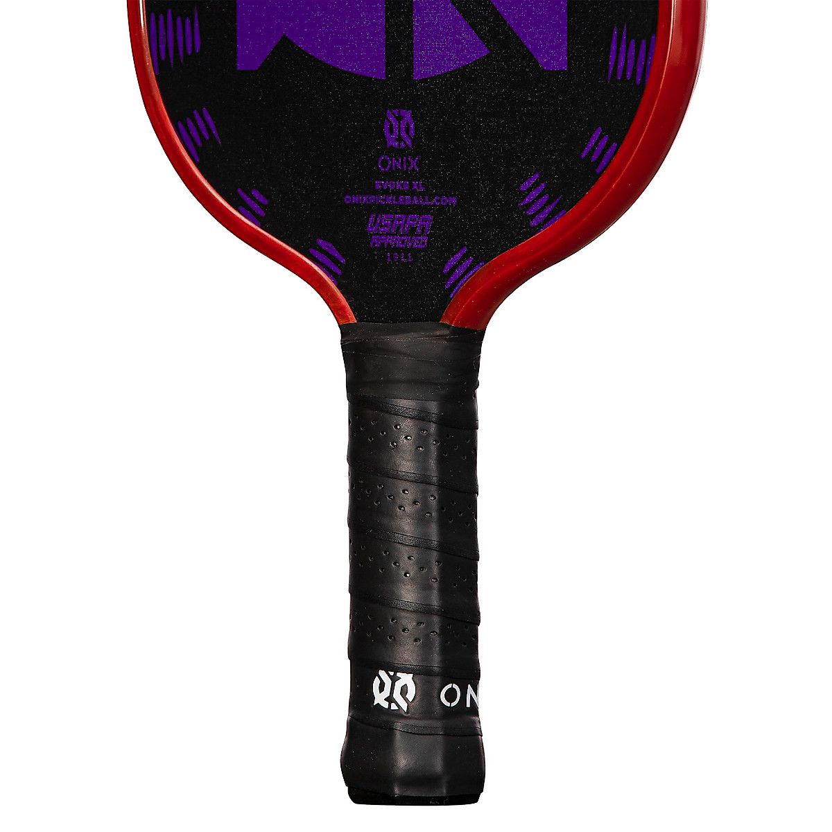 Onix Graphite Evoke XL Pickleball Paddle Features Polypropylene Core, Graphite Face, and Oversized Shape, Purple