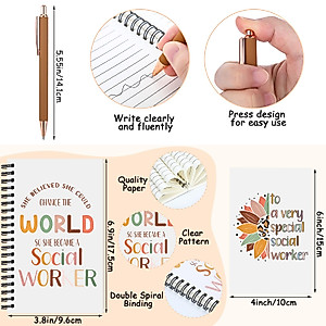 Aliceset 10 Pcs Social Worker Appreciation Gifts Set Include Coffee Mug Candle Canvas Tote Bag Cosmetic Bag Bracelet Badge Holder Socks Notebook Ballpoint Pen Gift Card for BSW MSW DSW Volunteer Gift