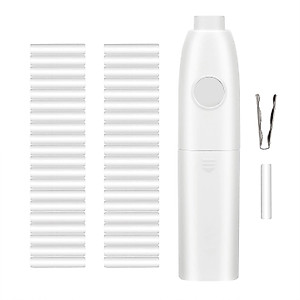 Amazon Basics Electric Eraser Kit, with 40 Eraser Refills, Battery Operated Eraser, White