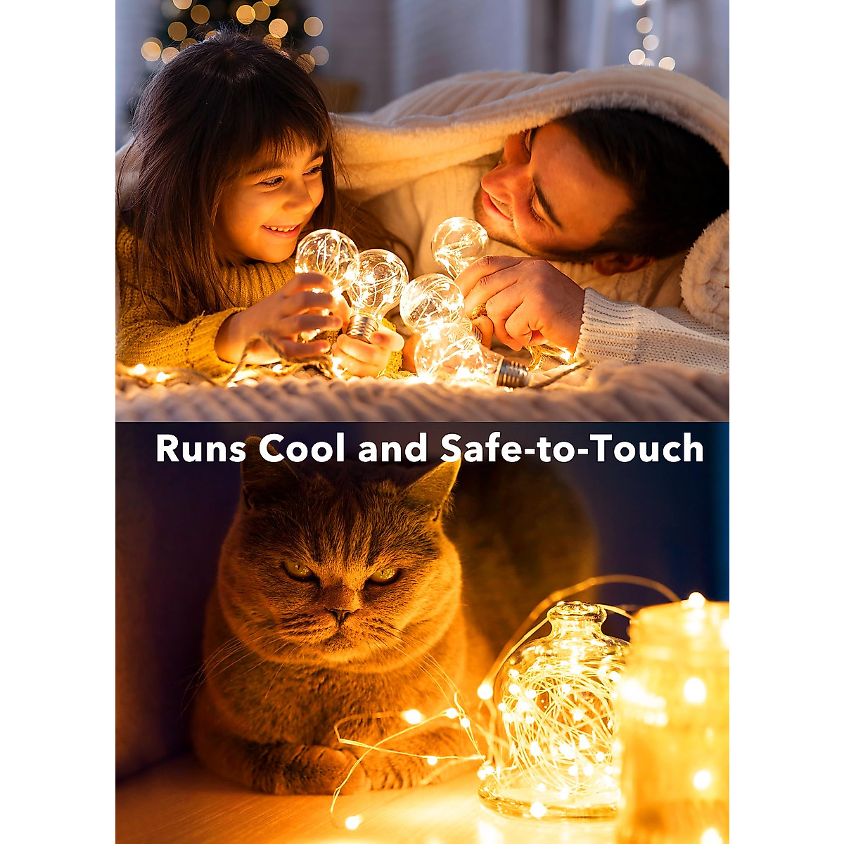 Minetom 12 Pack Fairy Lights Battery Operated -7ft 20 LED Silver Wire String Lights Waterproof Mini Firefly Lights for Bedroom, Wedding, Mason Jars, DIY, Crafts, Christmas Garlands, Party Decor