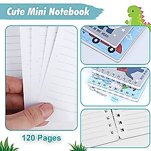 Aifieego Kids Panda Party Favor, Small Spiral Pocket Notebook Journal for Girls, Cute lined Notepad Note Books,Mini little Note Pads (dino)